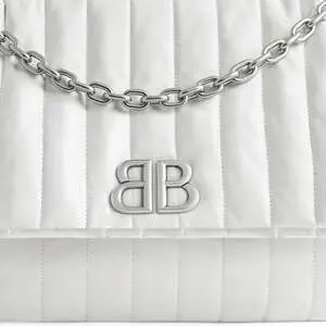 Balenciaga Monaco Medium Chain Bag Quilted - Off White
