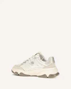 Pinko Athena Leather Sneakers With Sequin Details