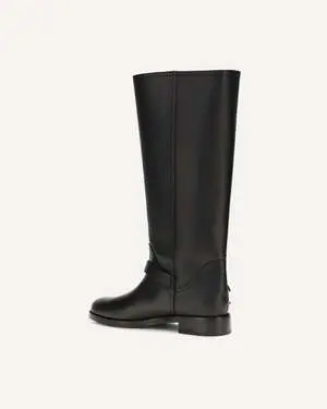 Pinko Leather Boots With Buckle