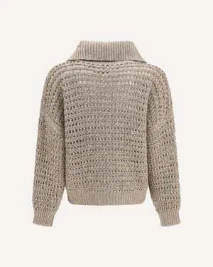 Brunello Cucinelli Cashere Cardigan With Central Pocket Feale