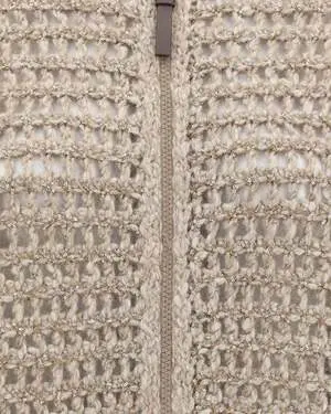 Brunello Cucinelli Cahmere Cardigan With Central Pocket - Grey