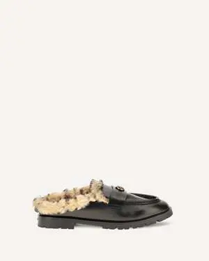 Pinko Nora Padded Leather Sabots