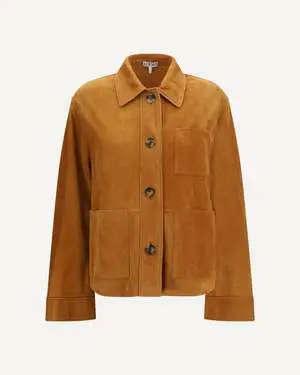 Loewe Suede Goat Leather Workwear Jacket