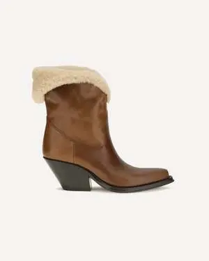Chloé Azelan Fur-lined Ankle Boots