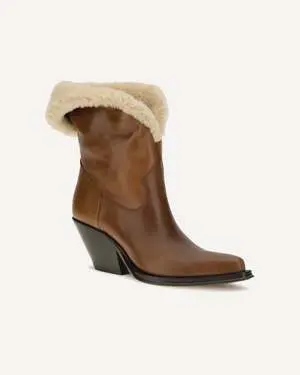 Chloé Azelan Fur-lined Ankle Boots