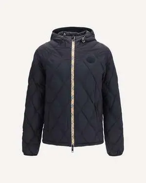 Burberry Doversgreen Nyon Down Jacket With Check Stitching Mae