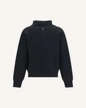 AMI Paris High-neck Buttoned Weater