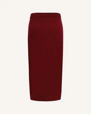 Alessandra Rich Merino Wool Midi Skirt
