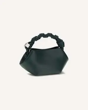 GANNI Mini Bou Leather Handbag - Green