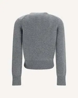 Burberry Wool And Cashere Equestrian Knight Logo Cardigan Feale