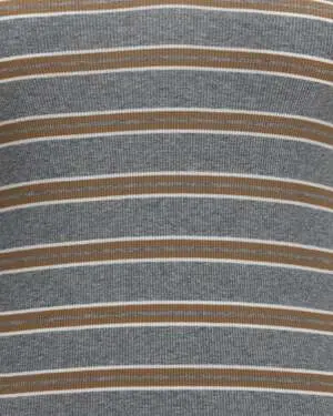 GANNI Ribbed V-neck Long-sleeve T-shirt Feale