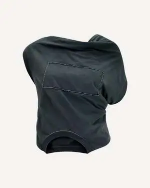 MAISON MARGIELA Aymmetric Draped Jerey Top