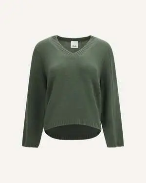 ALLUDE V-neck Cashmere Sweater