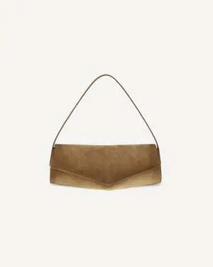 JIL SANDER Kante Suede Shoulder Bag