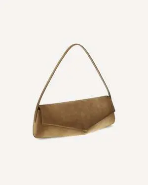 JIL SANDER Kante Suede Shoulder Bag