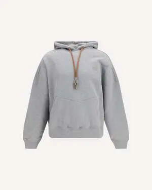 Loewe Hooded Sweatshirt With Drawstring And Keyring Ale - Grey