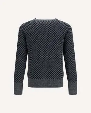 VIVIENNE WESTWOOD Checkate Alpaca And Cotton-blend Sweater Ale