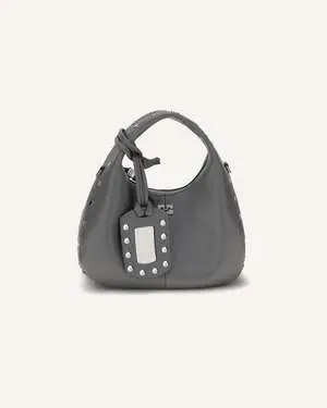 GANNI Mini Studded Hobo Handbag