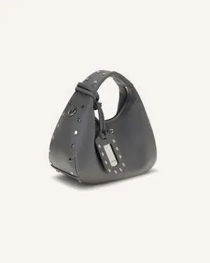 GANNI Mini Studded Hobo Handbag