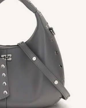 GANNI Mini Studded Hobo Handbag