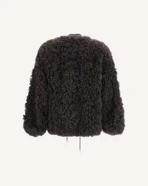 SWORD 6644 Teddy-effect Faux Fur Jacket