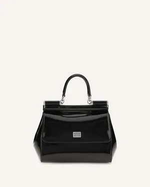Dolce & Gabbana Small Sicily Glossy Calfskin Handbag