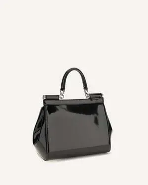 Dolce & Gabbana Small Sicily Glossy Calfskin Handbag