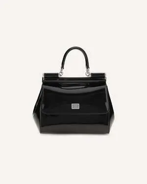 Dolce & Gabbana Small Sicily Glossy Calfskin Handbag