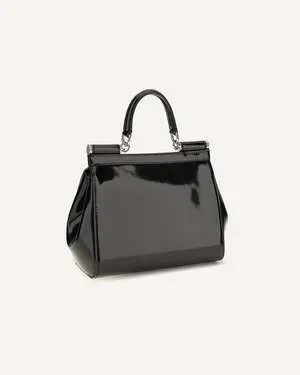 Dolce & Gabbana Small Sicily Glossy Calfskin Handbag