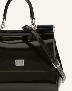 Dolce & Gabbana Small Sicily Glossy Calfskin Handbag