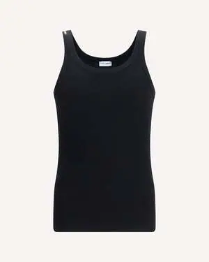 Dolce & Gabbana Marcello Ribbed Cotton Tank Top - Black