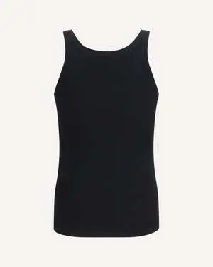 Dolce & Gabbana Marcello Ribbed Cotton Tank Top - Black