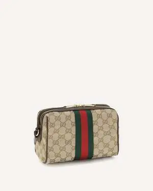 Gucci Small Horsebit Web Camera Bag Shoulder Bag - Beige