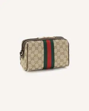 Gucci Small Horsebit Web Camera Bag Shoulder Bag - Beige