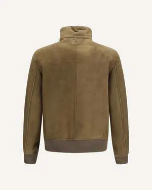 SALVATORE SANTORO High-neck Suede Jacket