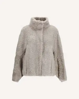 Brunello Cucinelli High-neck Shearling Jacket