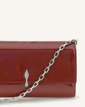 CHRISTIAN LOUBOUTIN Bettina Patent Leather Chain Wallet