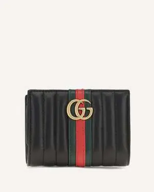 Gucci Small Gg Marmont Wallet - Black