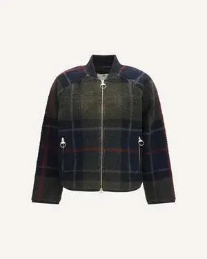 Barbour Kirklees Tartan Fleece Jacket - Green