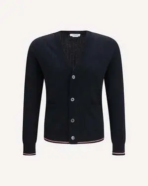 Thom Browne Ribbed Merino Wool Cardigan