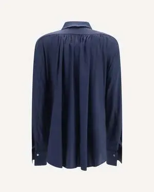 ELLA Silk Shirt With Back Gathering
