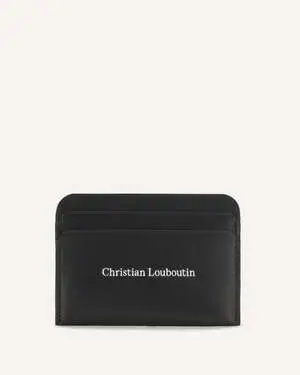 CHRISTIAN LOUBOUTIN Canopy Leather Card Holder - Black