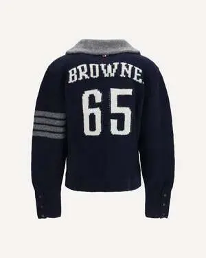 Thom Browne Browne 65 Hooded Jersey Cardigan