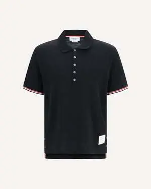 Thom Browne Rwb Striped Short-sleeve Polo