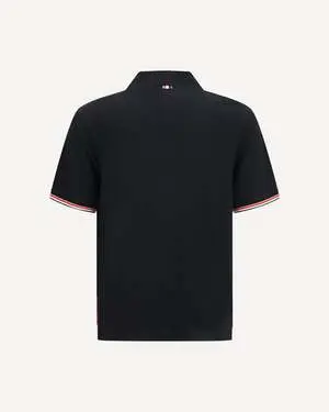 Thom Browne Rwb Striped Short-sleeve Polo