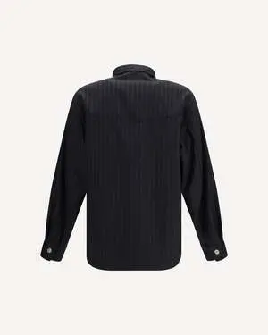Versace Greca Monogram Jacquard Wool Shirt