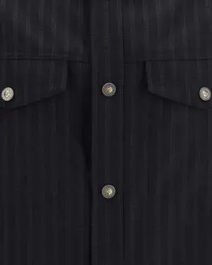 Versace Greca Monogram Jacquard Wool Shirt