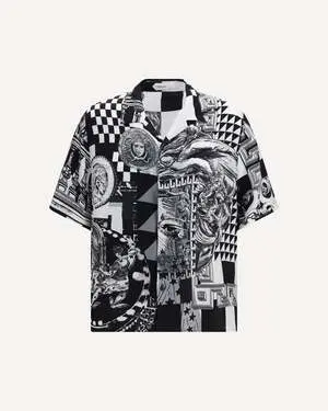 Versace Printed Silk Twill Shirt