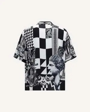 Versace Printed Silk Twill Shirt