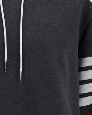 Thom Browne Loopback Colorblock Hooded Sweatshirt